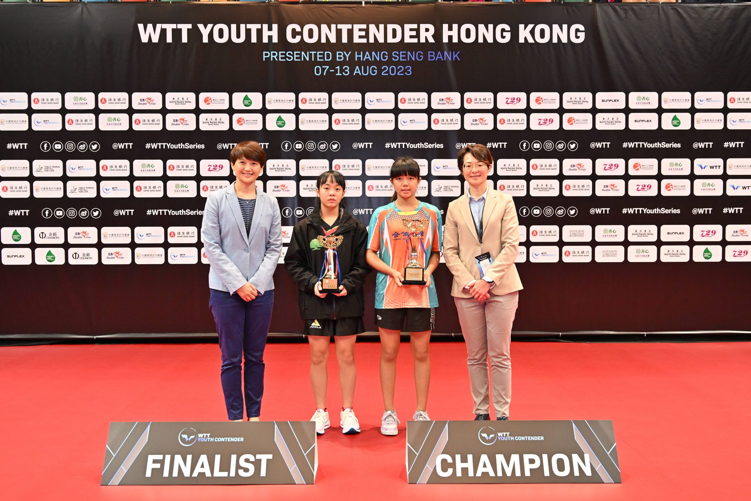 女子單打 U13/U17 頒獎典禮 - WTT Youth Contender HK